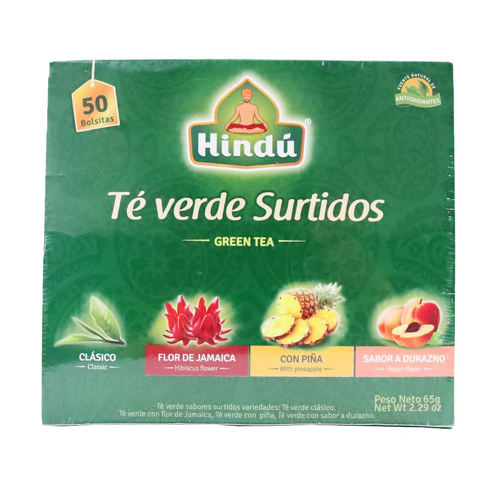 TE VERDE SURTIDO HINDU 50 U x 65GR