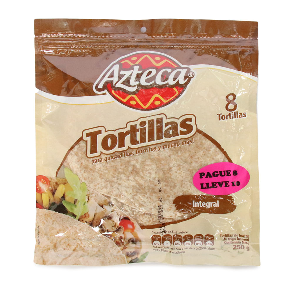TORTILLA AZTECA INTEGRAL*250GR