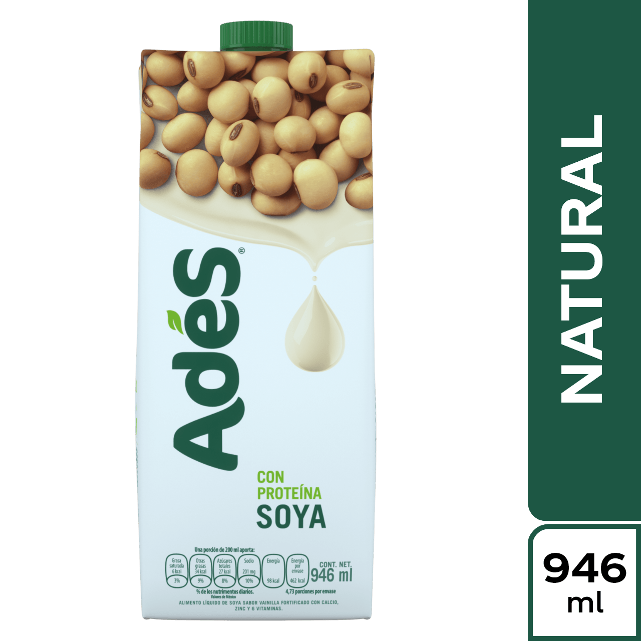 ADES SOYA NATURAL x 946ML