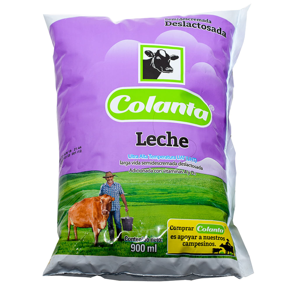LECHE UHT COLANTA DESLACTOSADA * 900 ML