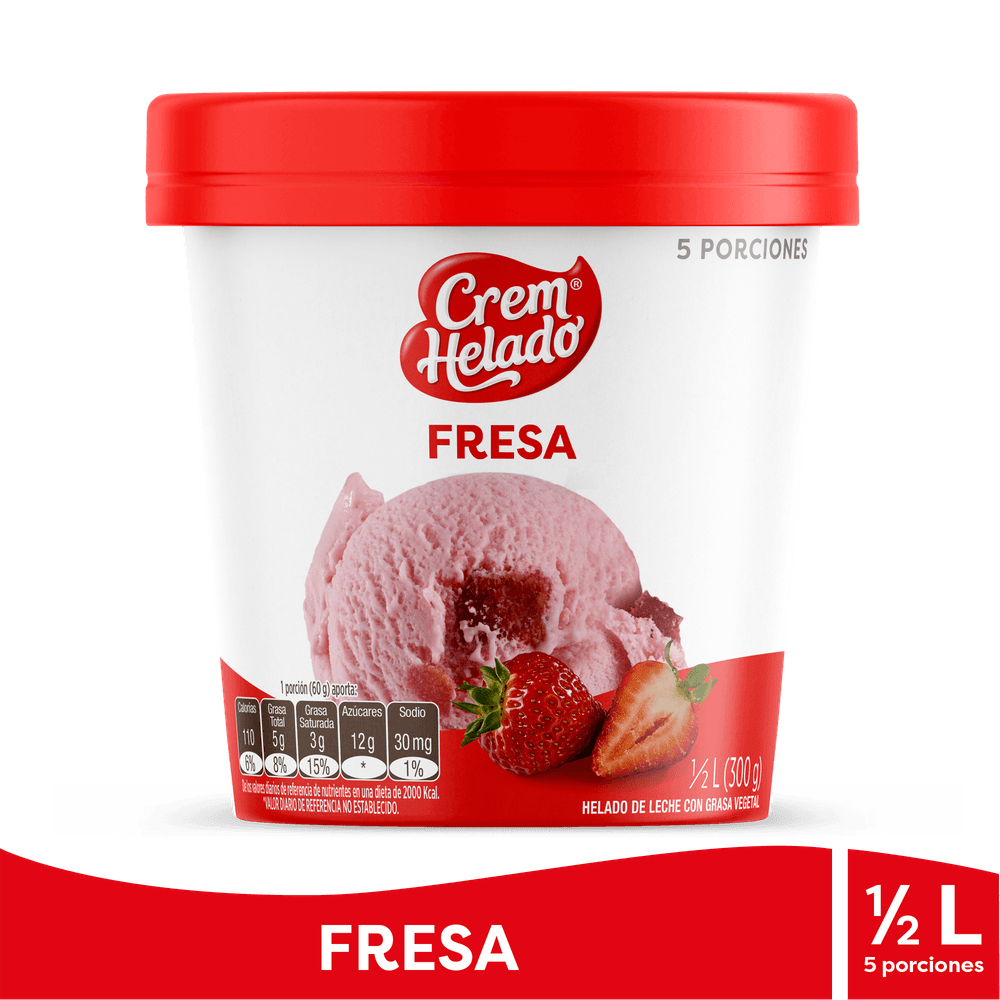HELADO VAINILLA/FRESA CREM HELADO*300GR