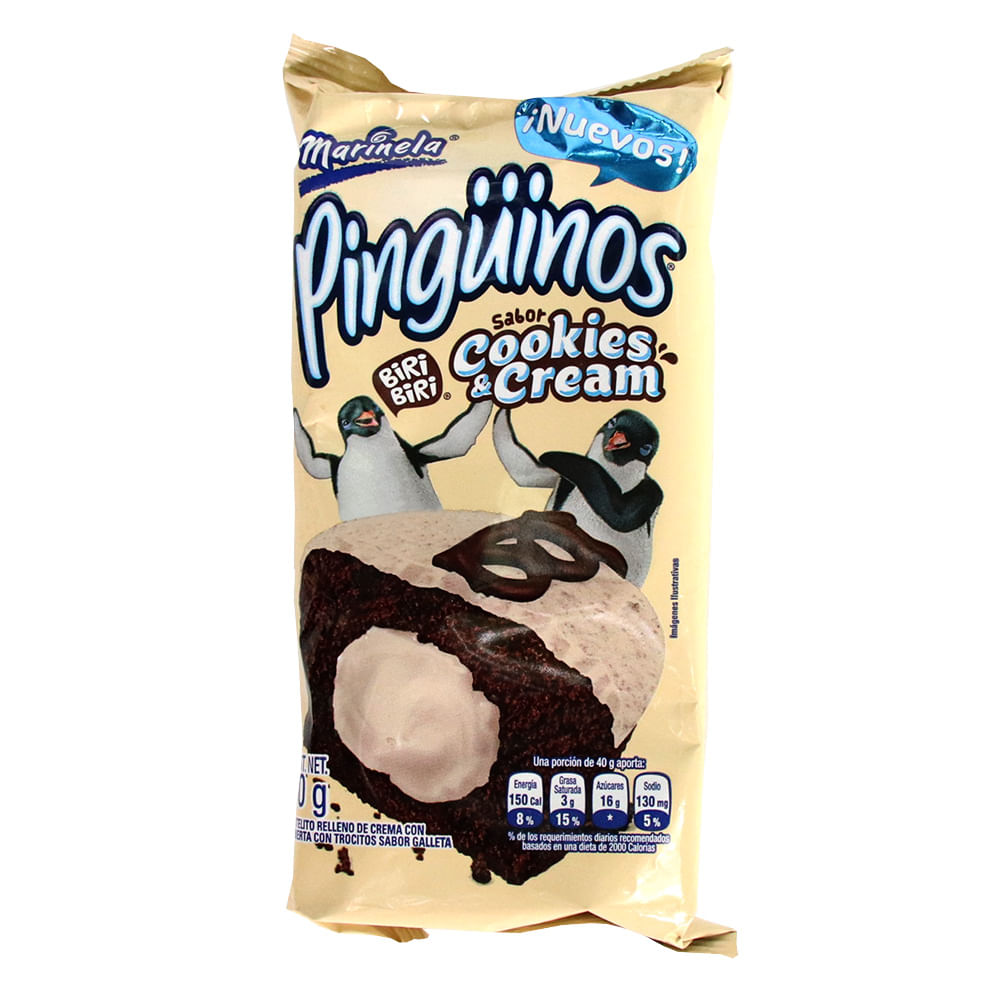 PINGUINO COOKIES CREAM MARINELA*80GR