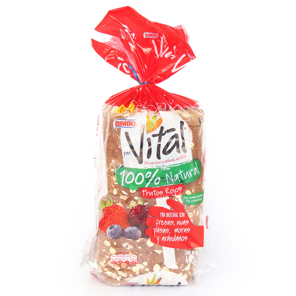 PAN VITAL FRUTOS ROJOS BIMBO x 460GR