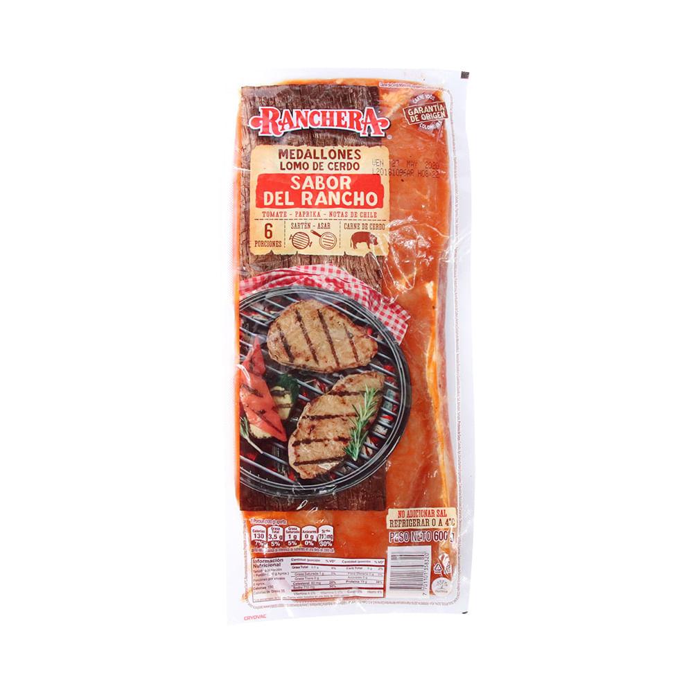 CARNE CERDO PORCIONAD RANCHERA*600GR