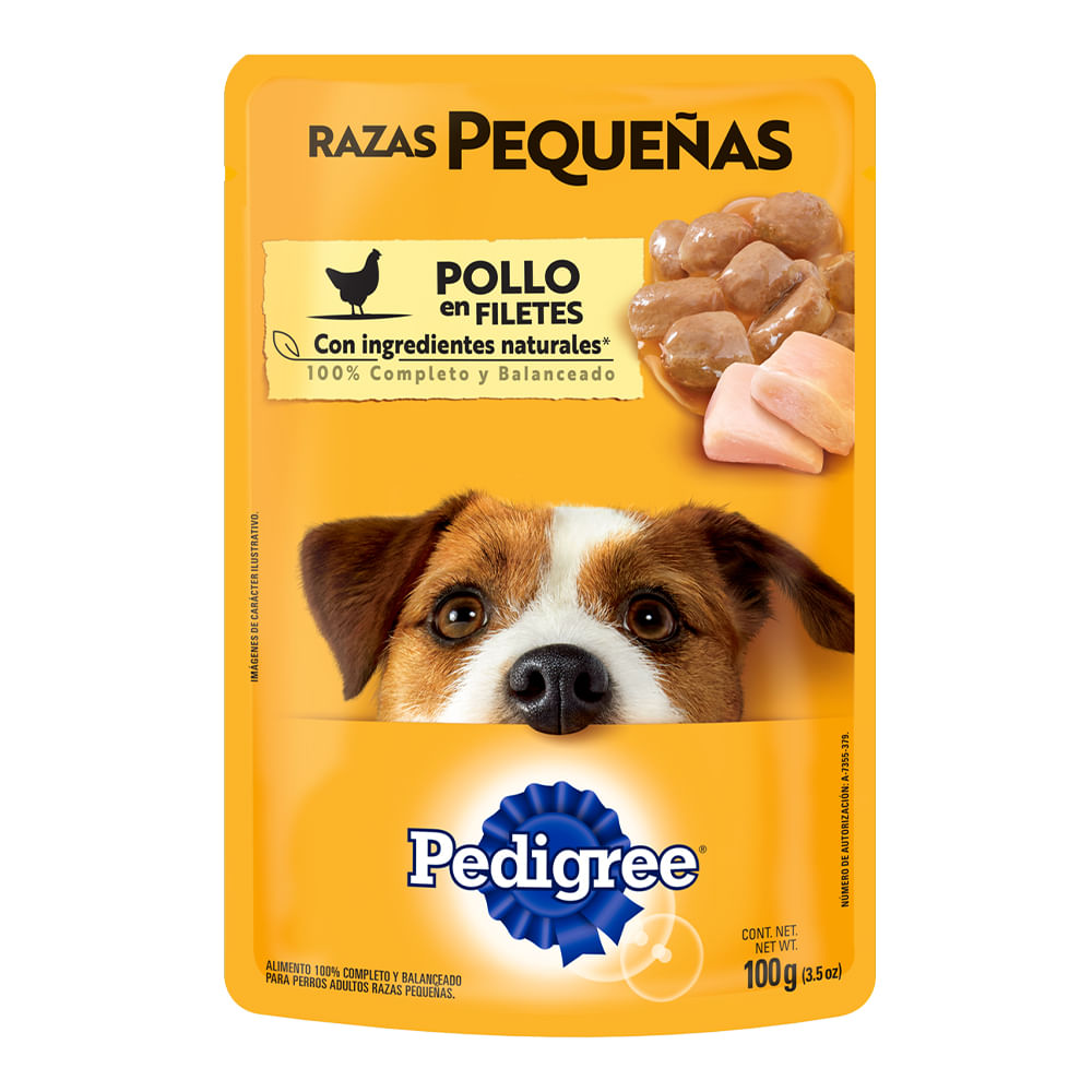 POUCH PEDIGREE RAZAS PEQUEÑA POLLO*100GR