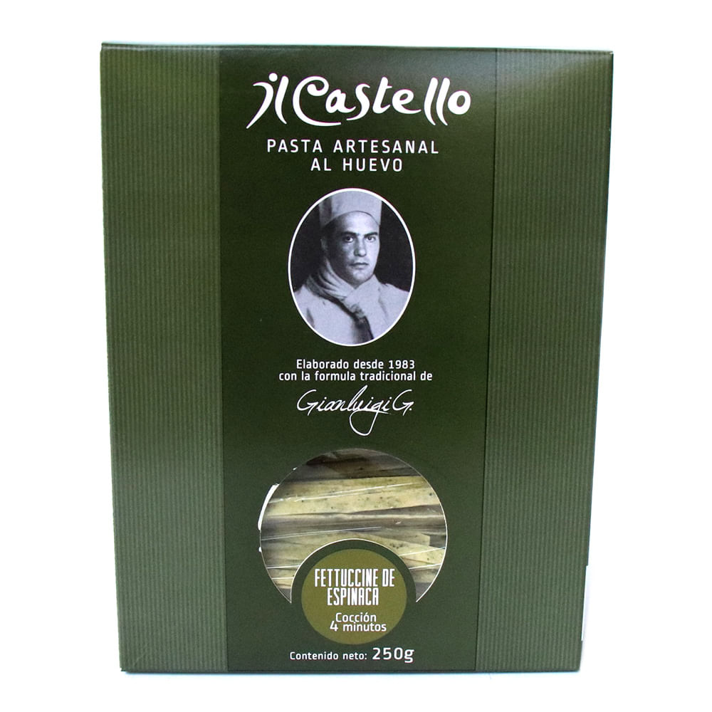 PASTA FETTUCCINE ESPINACA CASTELLO*250GR
