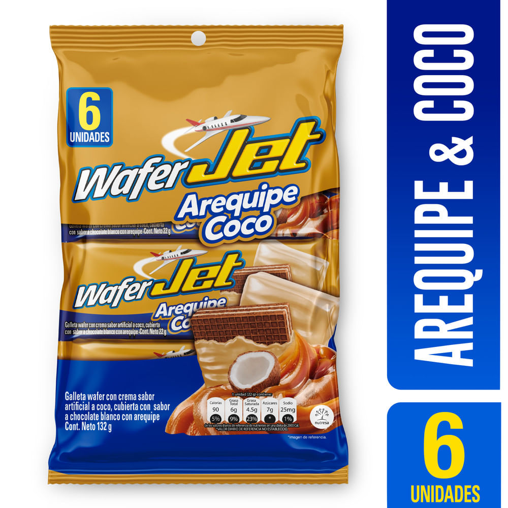 CHOCOLATINA JETWAFER AREQUIPE COCO x6UND