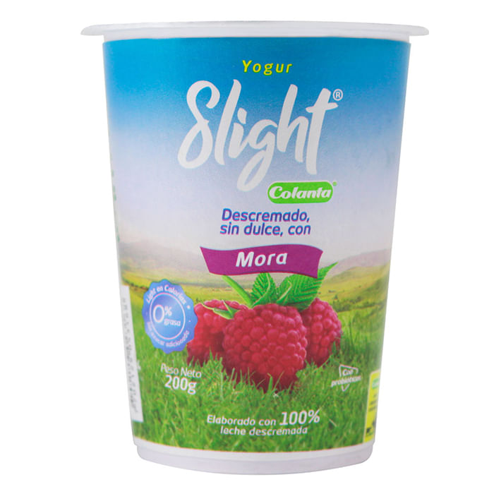 YOGUR SLIGHT DECREMAD MORA COLANTA*200GR