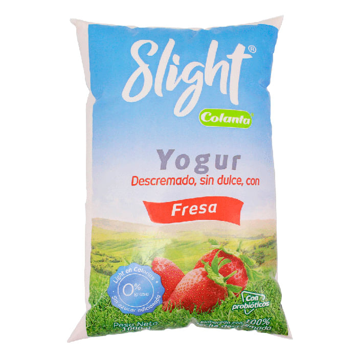 YOGUR SLIGHT DESCREMFRESA COLANTA*1000GR