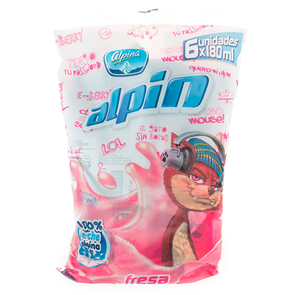 MULTIPACK ALPIN FRESA X6 x 180 ML