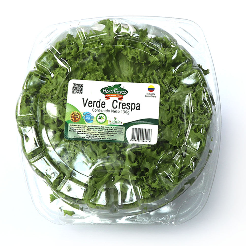 LECHUGA PET VERDE CRESPA x 130 GR
