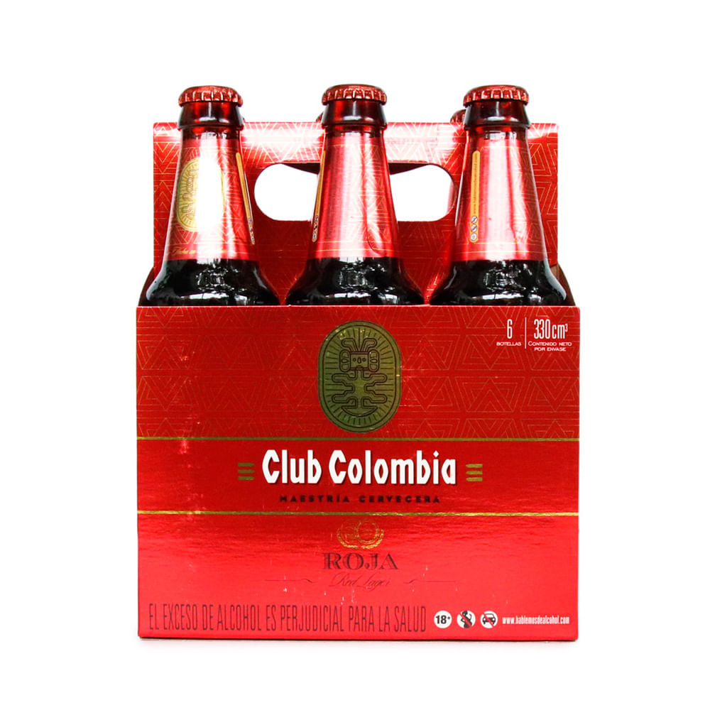CERVEZA ROJA BOT CLUB COLOMBIA X6*330ML