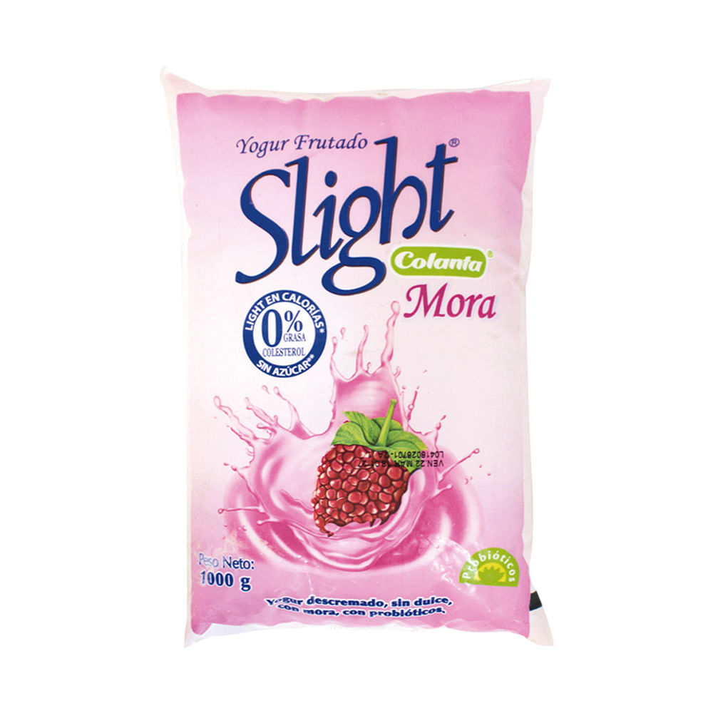 YOGUR SLIGHT DESCREM MORA COLANTA*1000GR