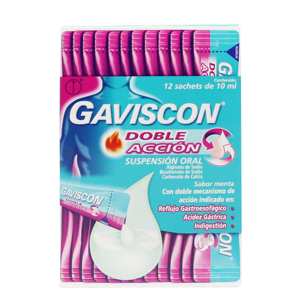 GAVISCON SACHET LIQUIDO DOBLE ACCION X12