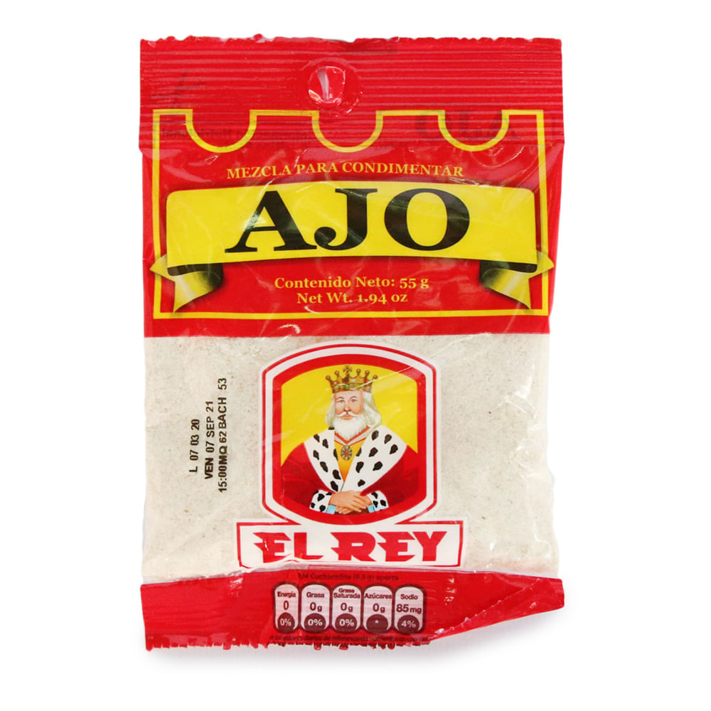 CONDIMENTO AJO x 55G EL REY
