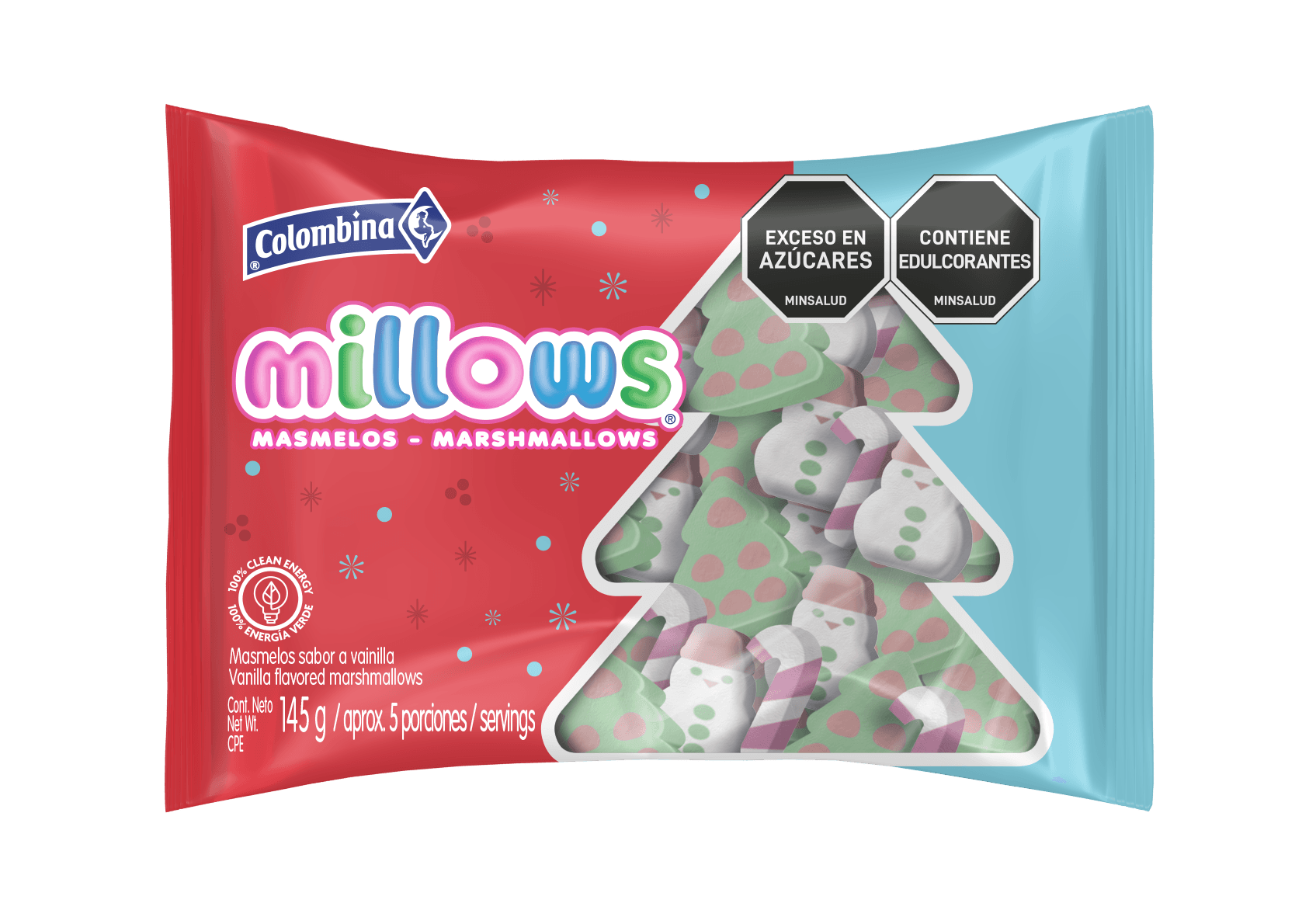 MASMELOS MILLOWS NAVIDAD*145GR