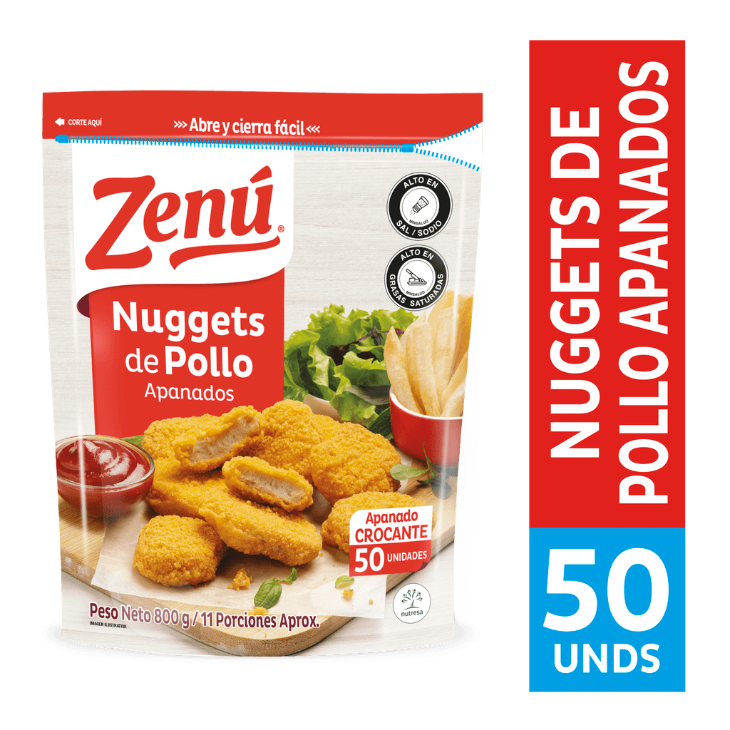 NUGGETS POLLO APANADO ZENU * 800GR