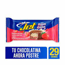 CHOCOLATINA JET FRESAS CON CREMA X 29GR