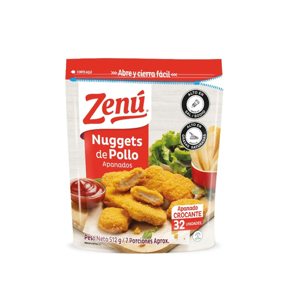 NUGGETS POLLO APANADO ZENU * 512GR