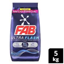 DETERGENTE POLVO FAB ULTRA FLASH *5KG
