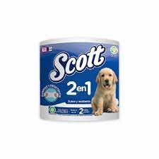 PAPEL HIGINICO SCOTT 2 EN 1 X 2 ROLLO