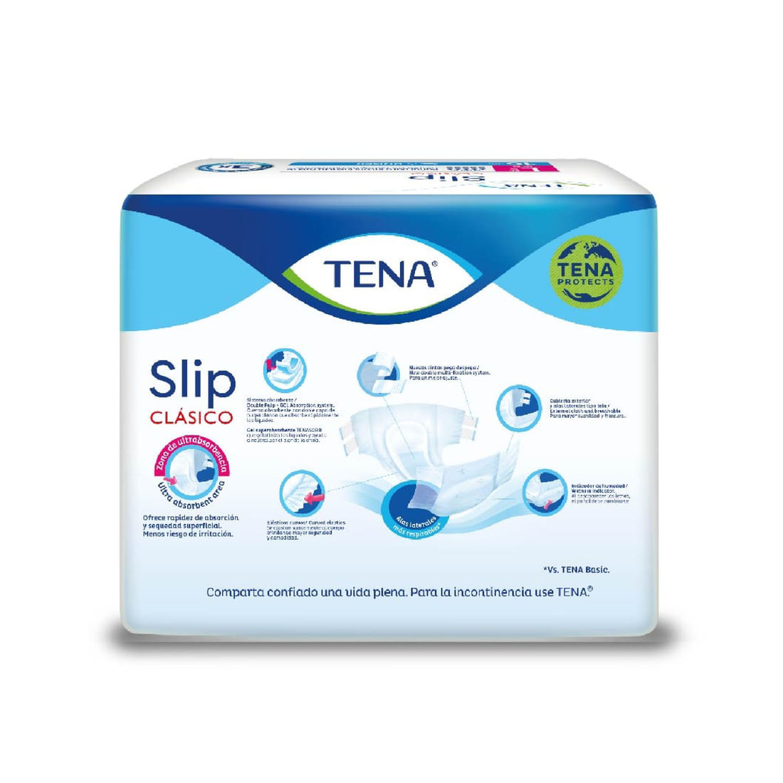 PANAL TENA SLIP CLASICO L X 16 UND