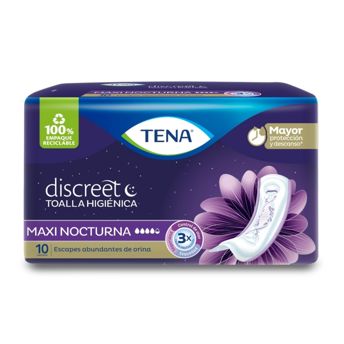 TENA DISCREET MAXI NOCTURNA X 10 UND