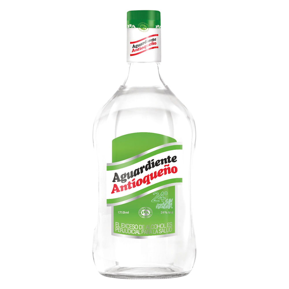 AGUARDIENTE ANTIOQ 24 S/A VIDRIOx1750ML