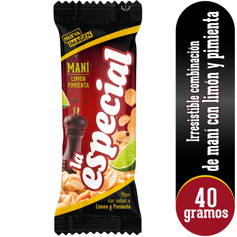 MANI LA ESPECIAL LIMON Y PIMIENTA * 40GR
