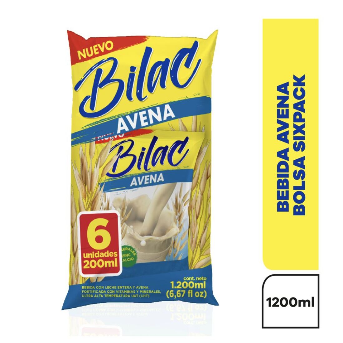 BEBIDA LECHE Y AVENA UHT BILAC 6 *200ML