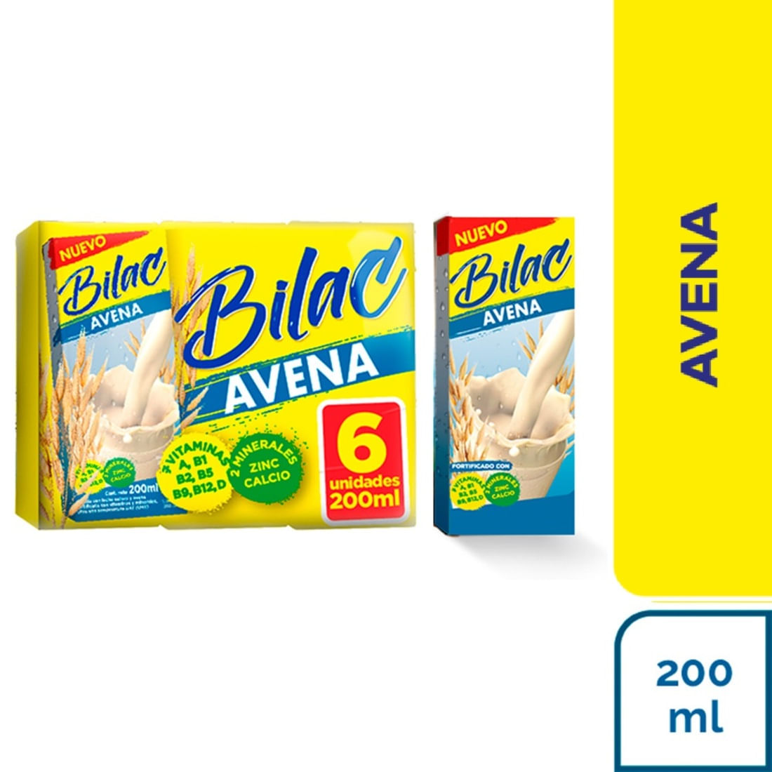 BEBIDA LECHE Y AVENA TETRA BILAC 6*200ML