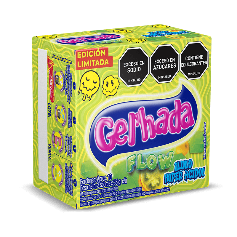 PACK GEL GELHADA FLOW LULO ACIDO 3 *35GR