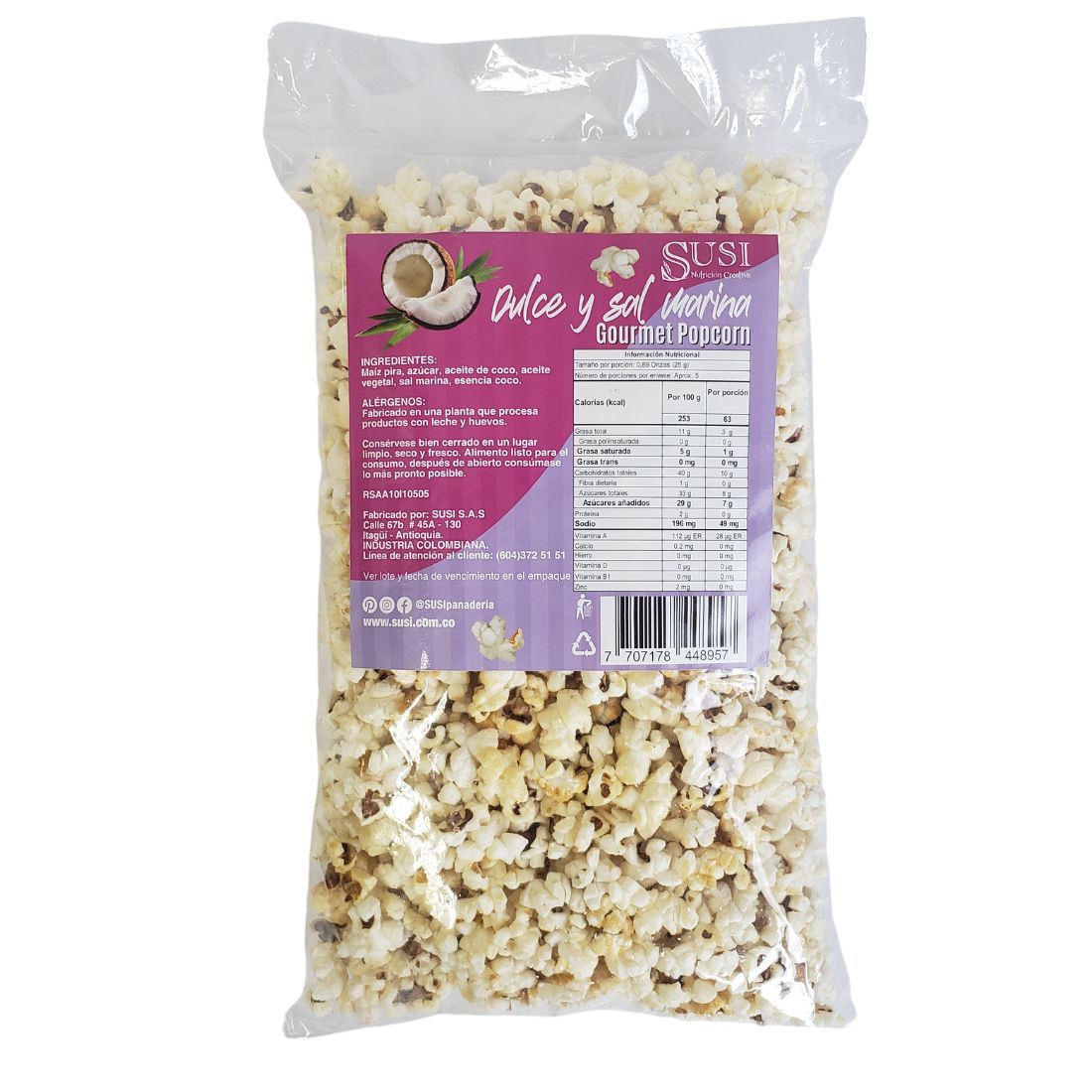 POPCORN DULCE Y SAL MARINA SUSI *120GR