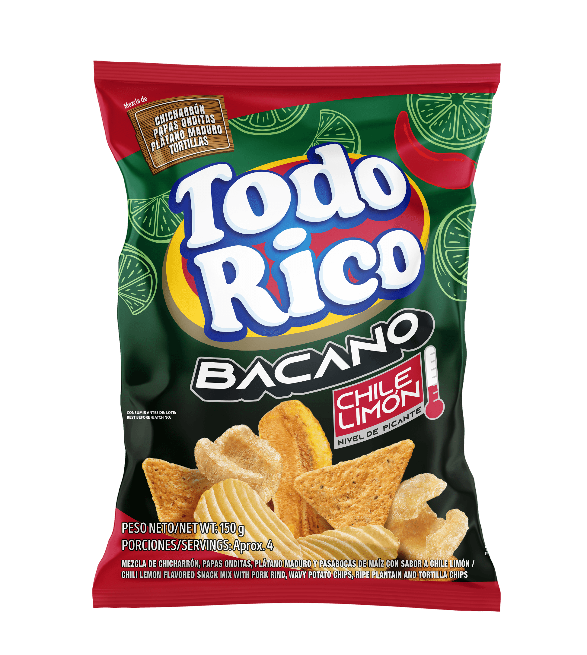TODO RICO BACANO CHILE LIMON *150GR