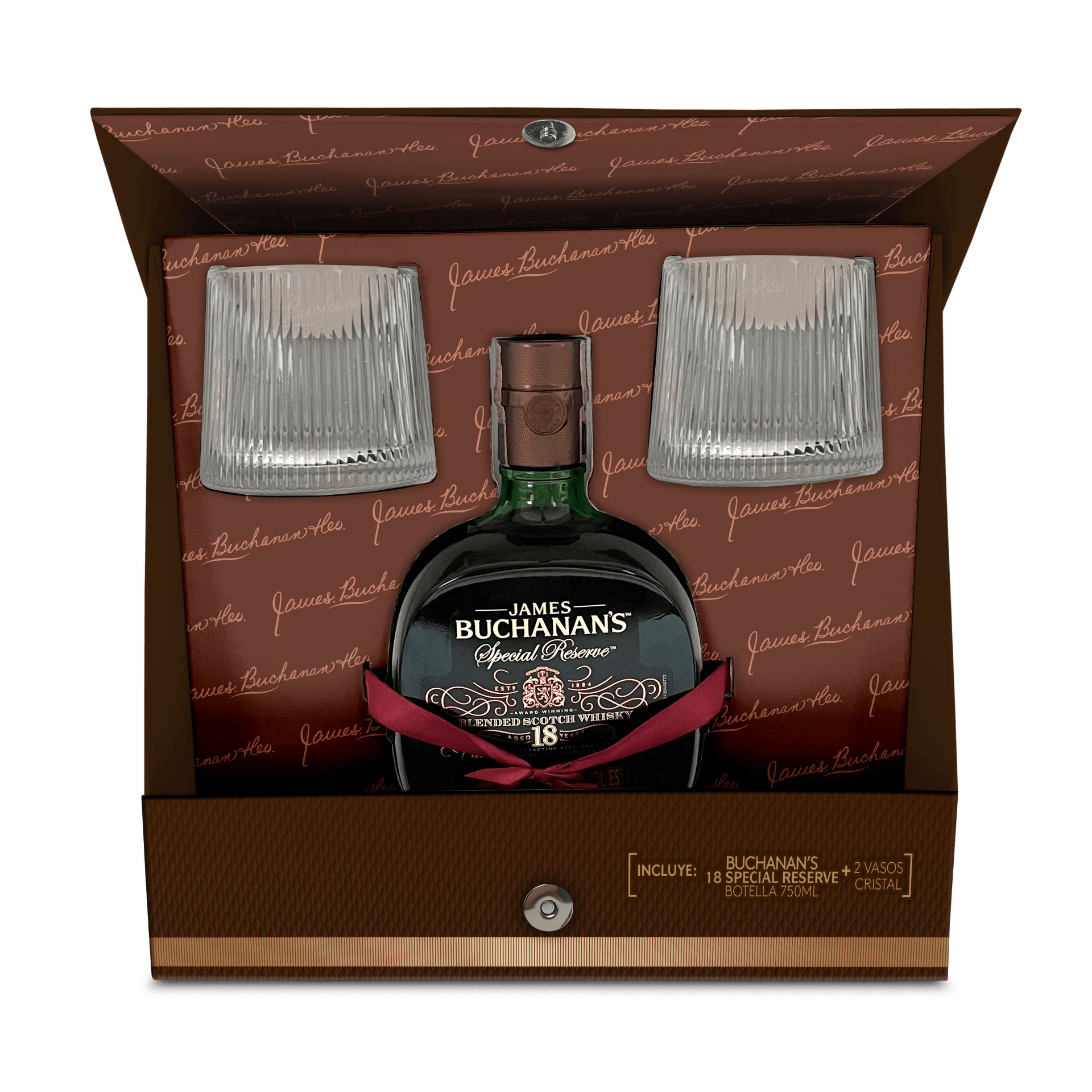 WHISKY BUCHANANS 18A *750ML+2VASOS