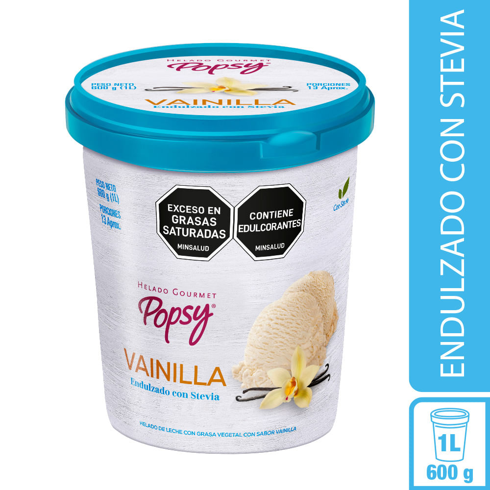 HELADO DE VAINILLA POPSY-WELLNESS*600GR