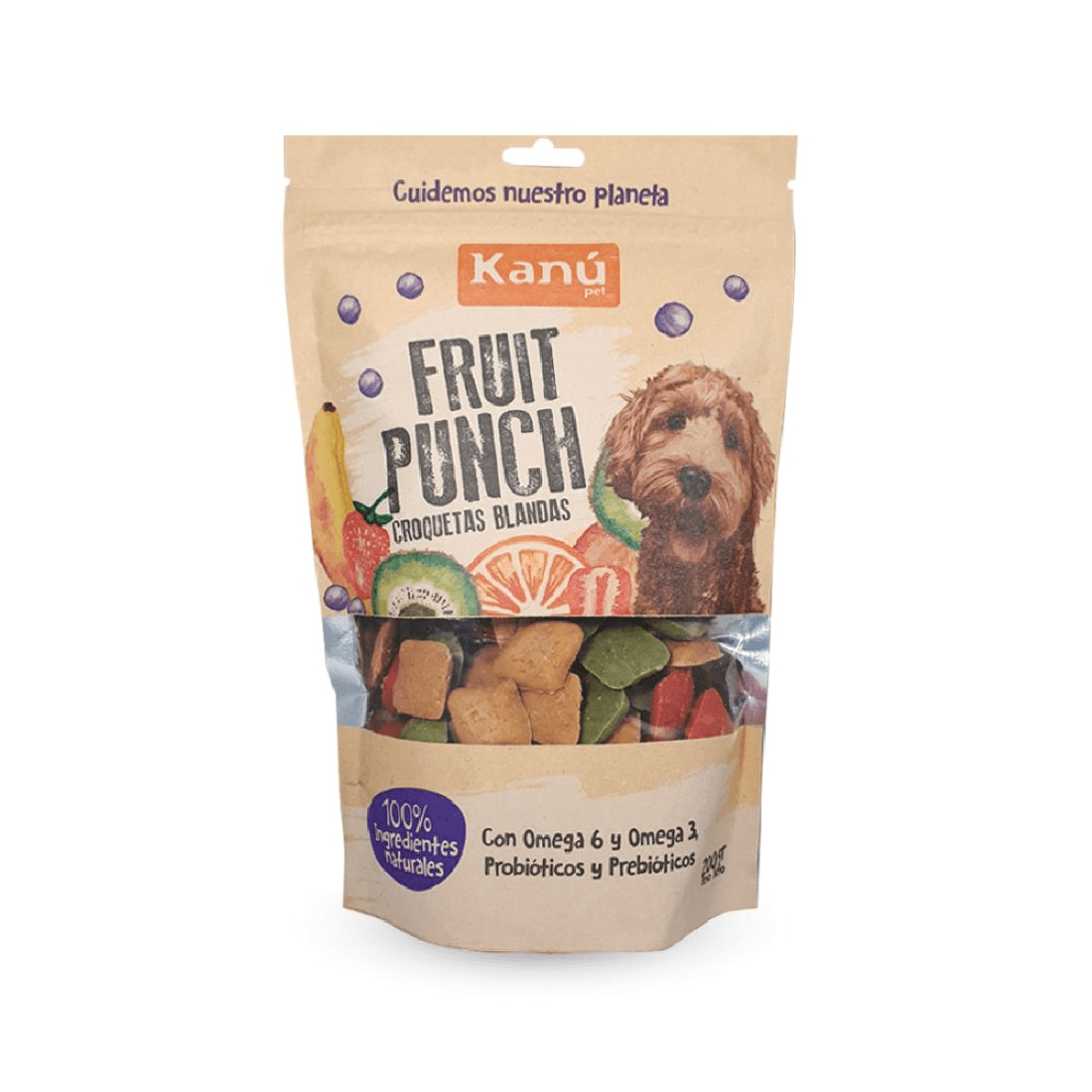 GALLETAS KANU FRUIT PUNCH PERRO *200GR